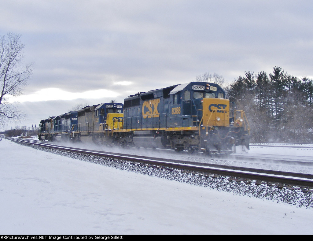CSX 4006 leads a small power move west.